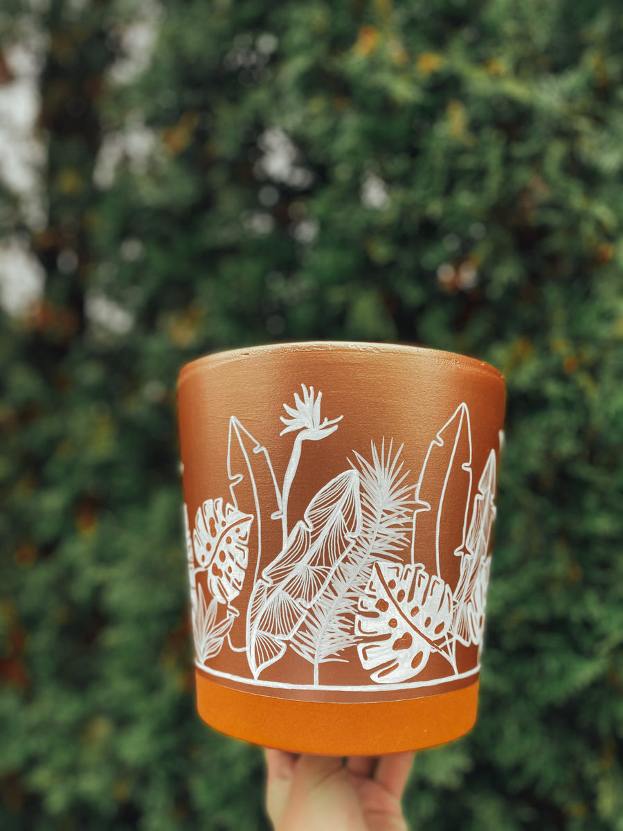 The Tropical Bronze Leaves Planter – Plantlandia